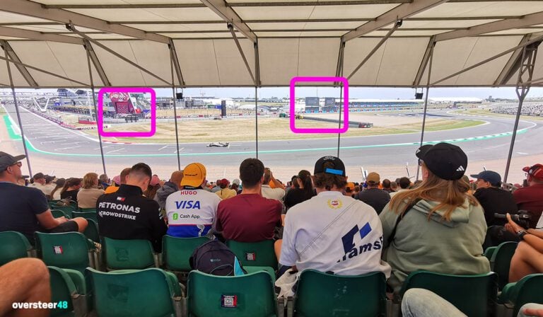 Silverstone Club Corner Grandstands: Seating Plan & View info