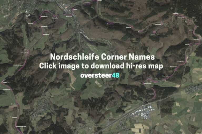 Nurburgring Corner Names, Numbers and circuit map