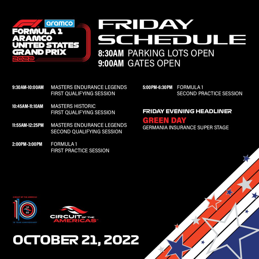 2023 F1 Austin Schedule - United States Grand Prix at COTA