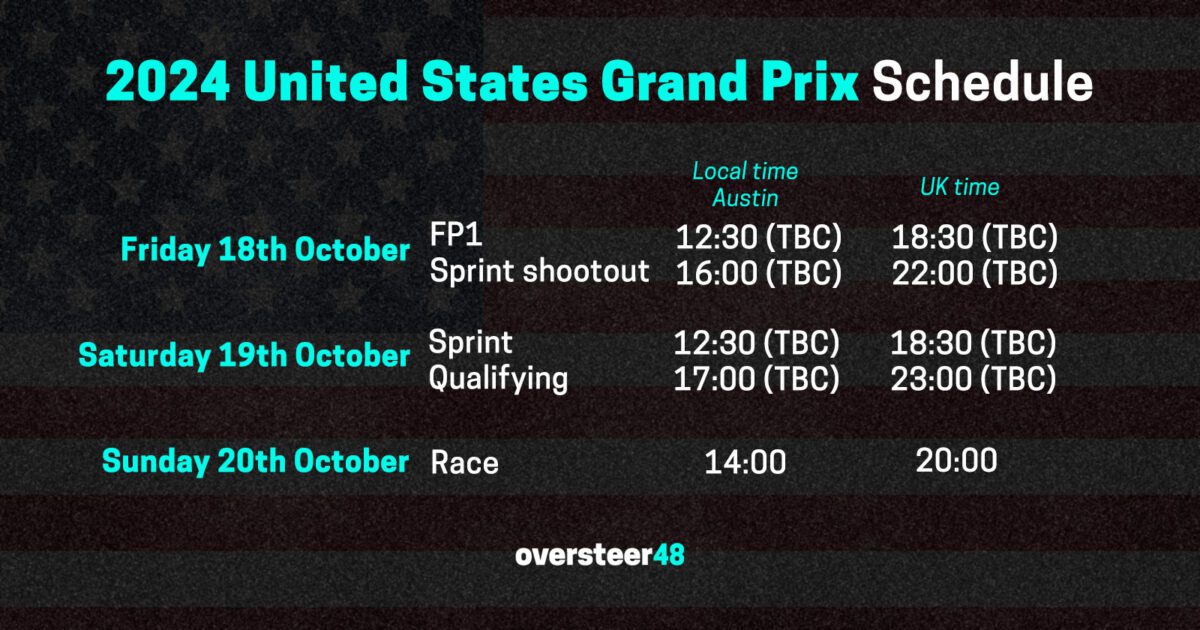 2025 F1 Austin Schedule - United States Grand Prix at COTA