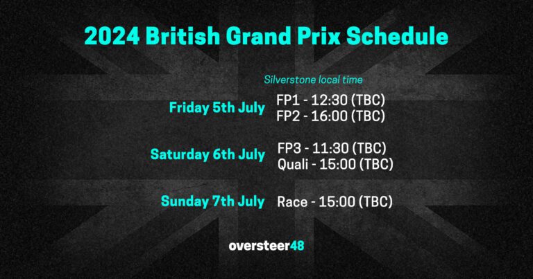 2024 F1 Silverstone Schedule - British Grand Prix Timetable