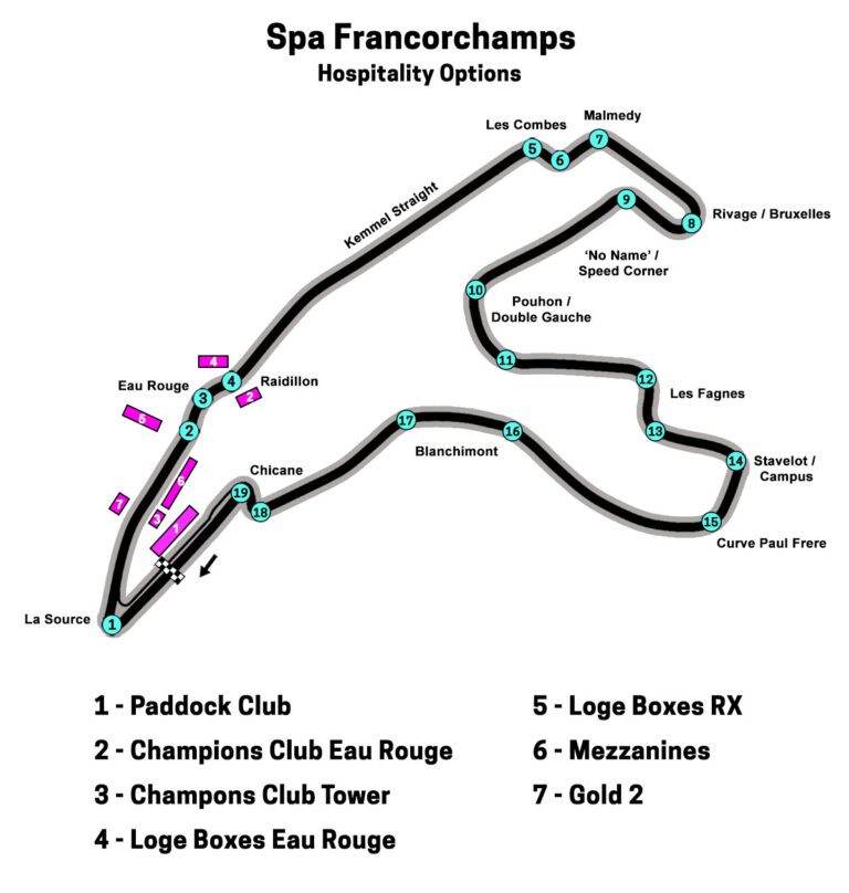 Spa F1 Hospitality, VIP, Paddock Club Guide & Packages