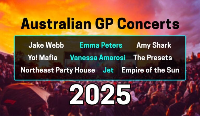 2025 Melbourne F1 Concert Lineup, Tickets, Stages - Aus GP