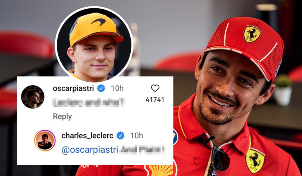 Charles Leclerc mocks Oscar Piastri with 2-word Instagram reply after ...